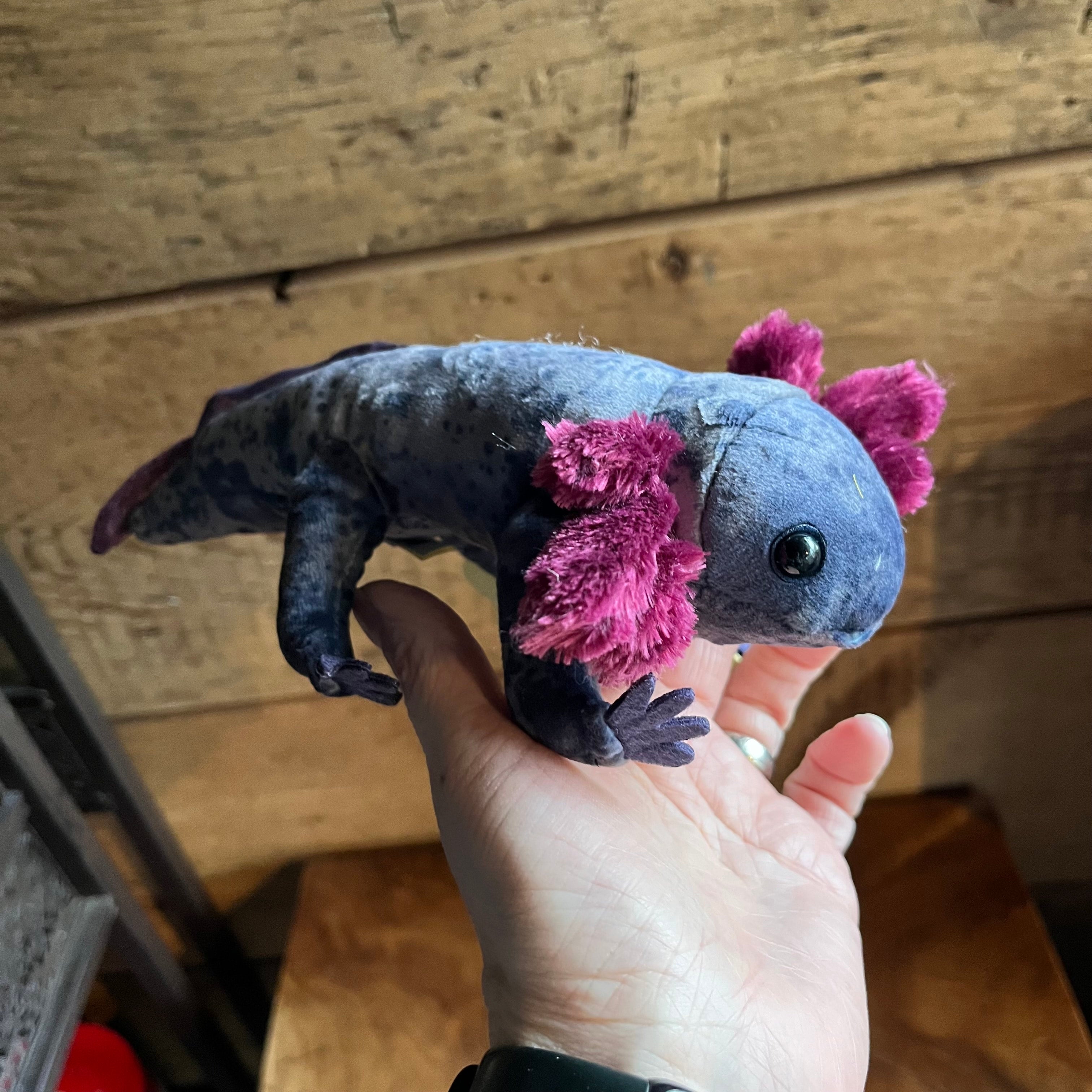 Finger Puppet-Axolotl-Black and Purple | Gifted