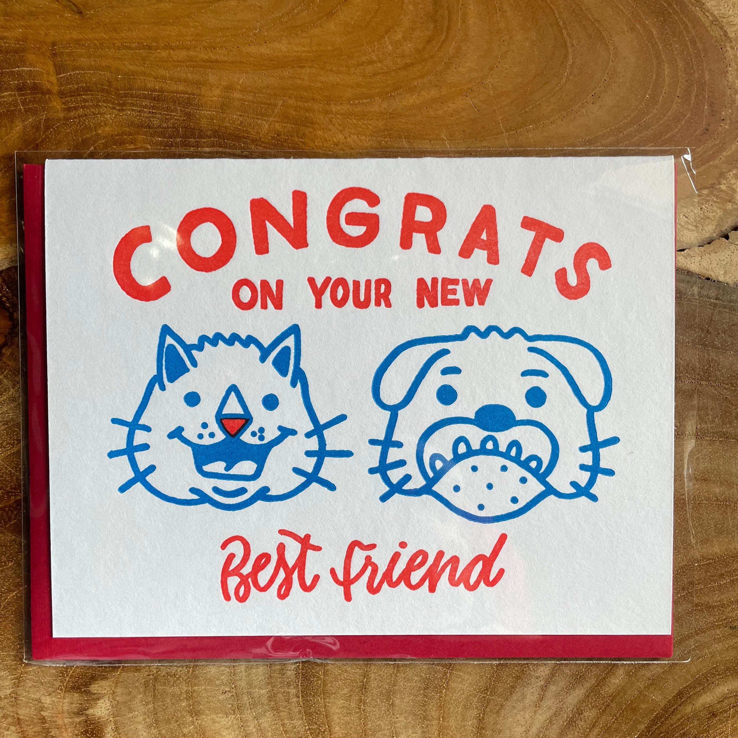 Congratulations Card-Congrats on Your New Best Friend-New Pet | Gifted