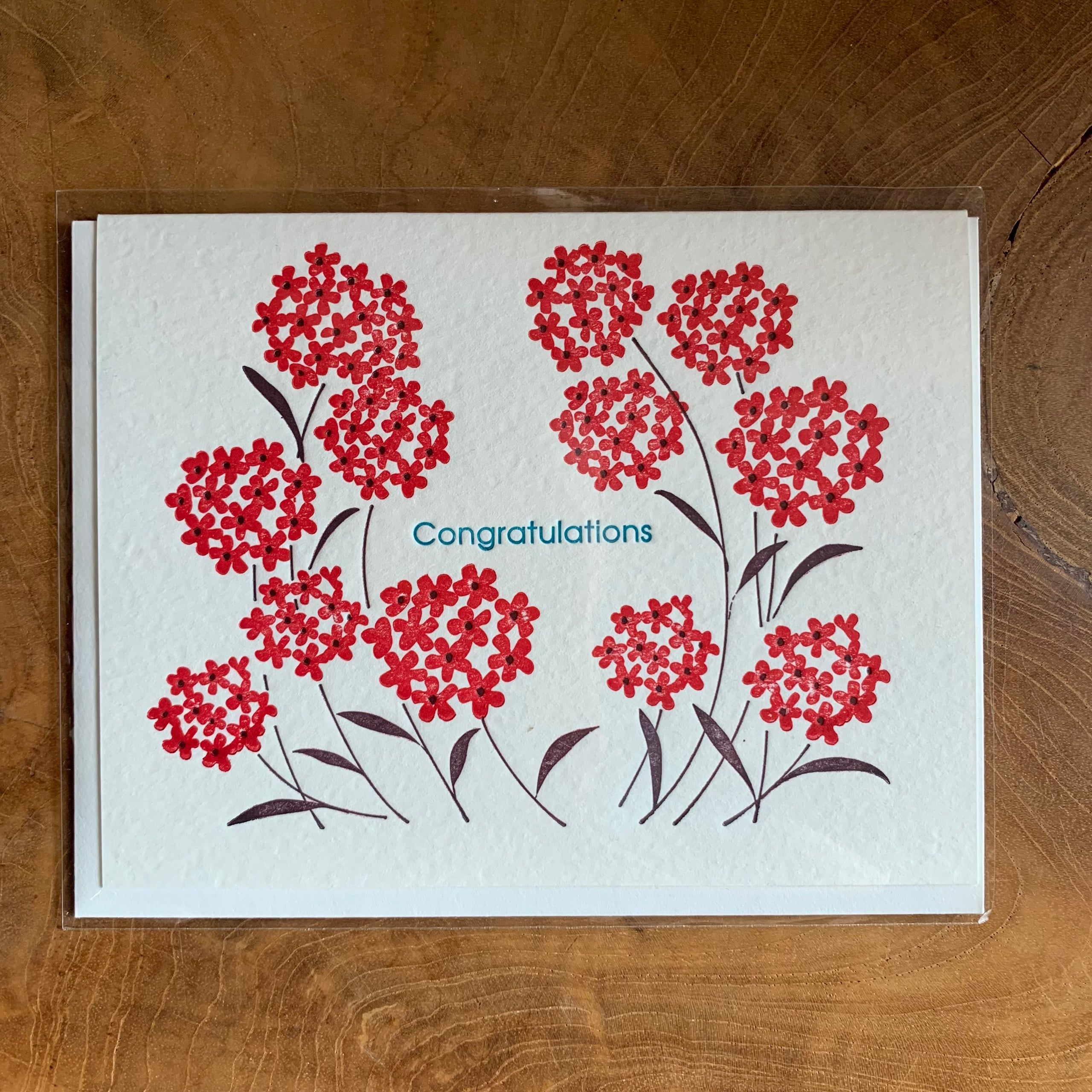 Congratulations Card-Congratulations-Red Flowers | Gifted