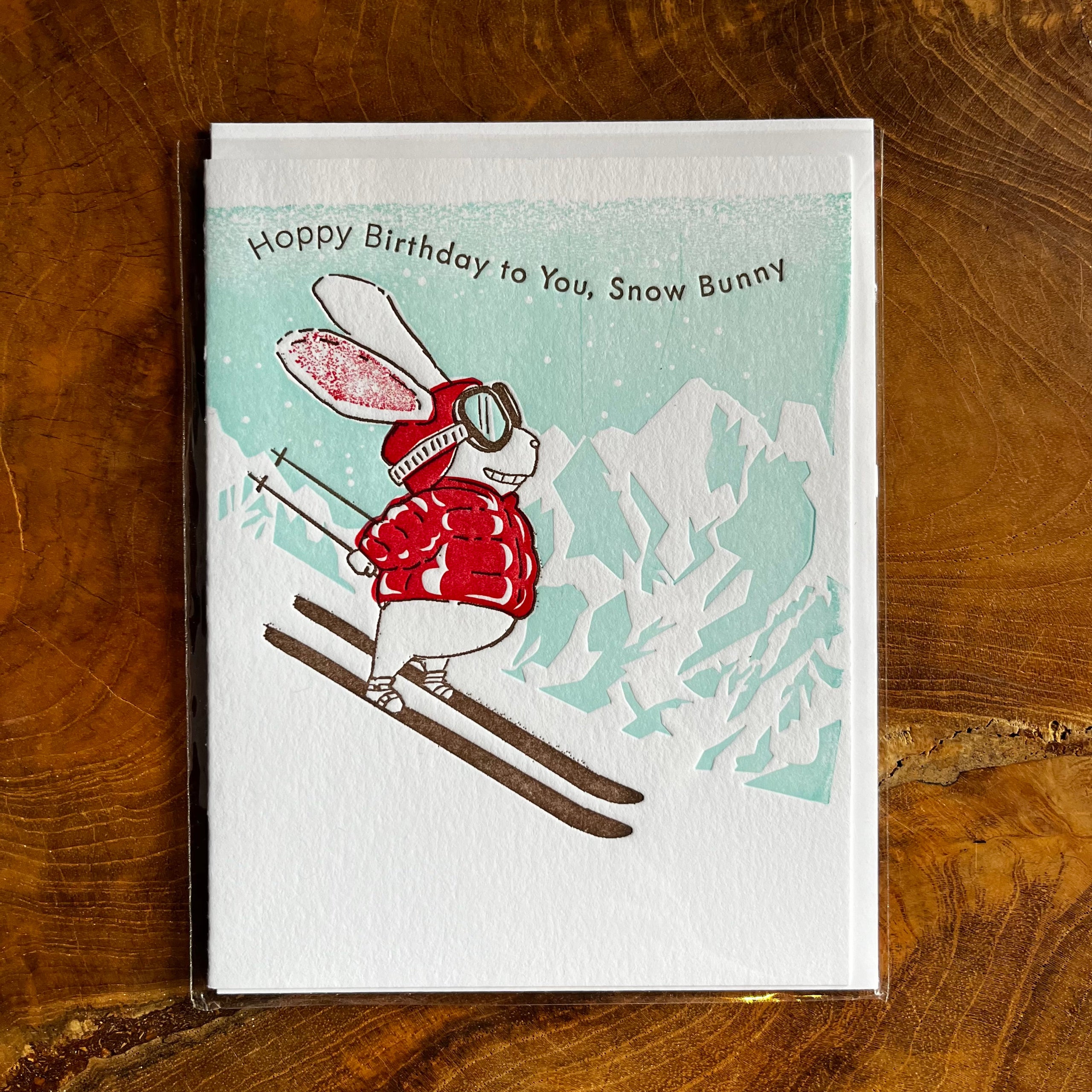 Birthday Card-Hoppy Birthday to You, Snow Bunny | Gifted