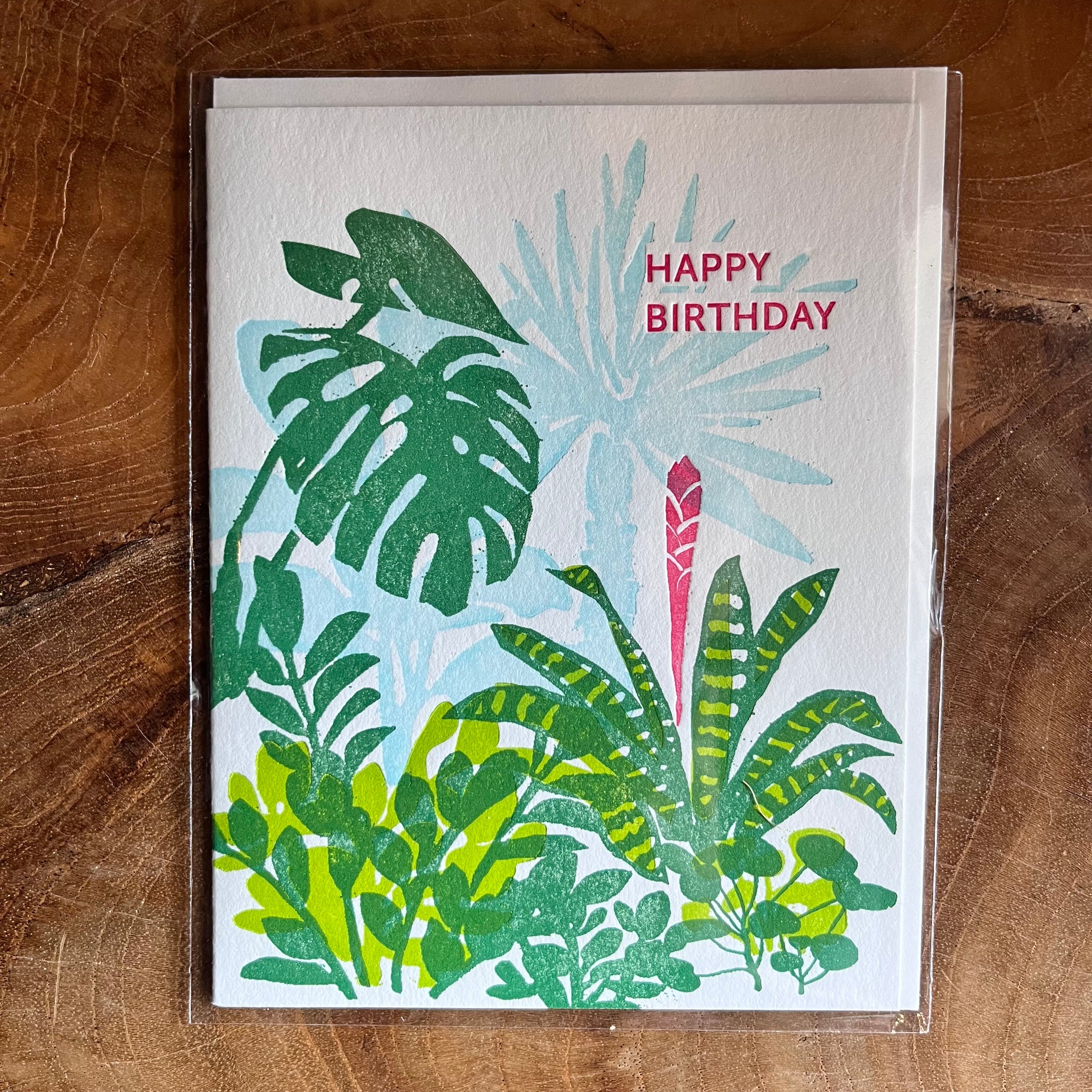 Birthday Card-Happy Birthday-Tropical Plants | Gifted