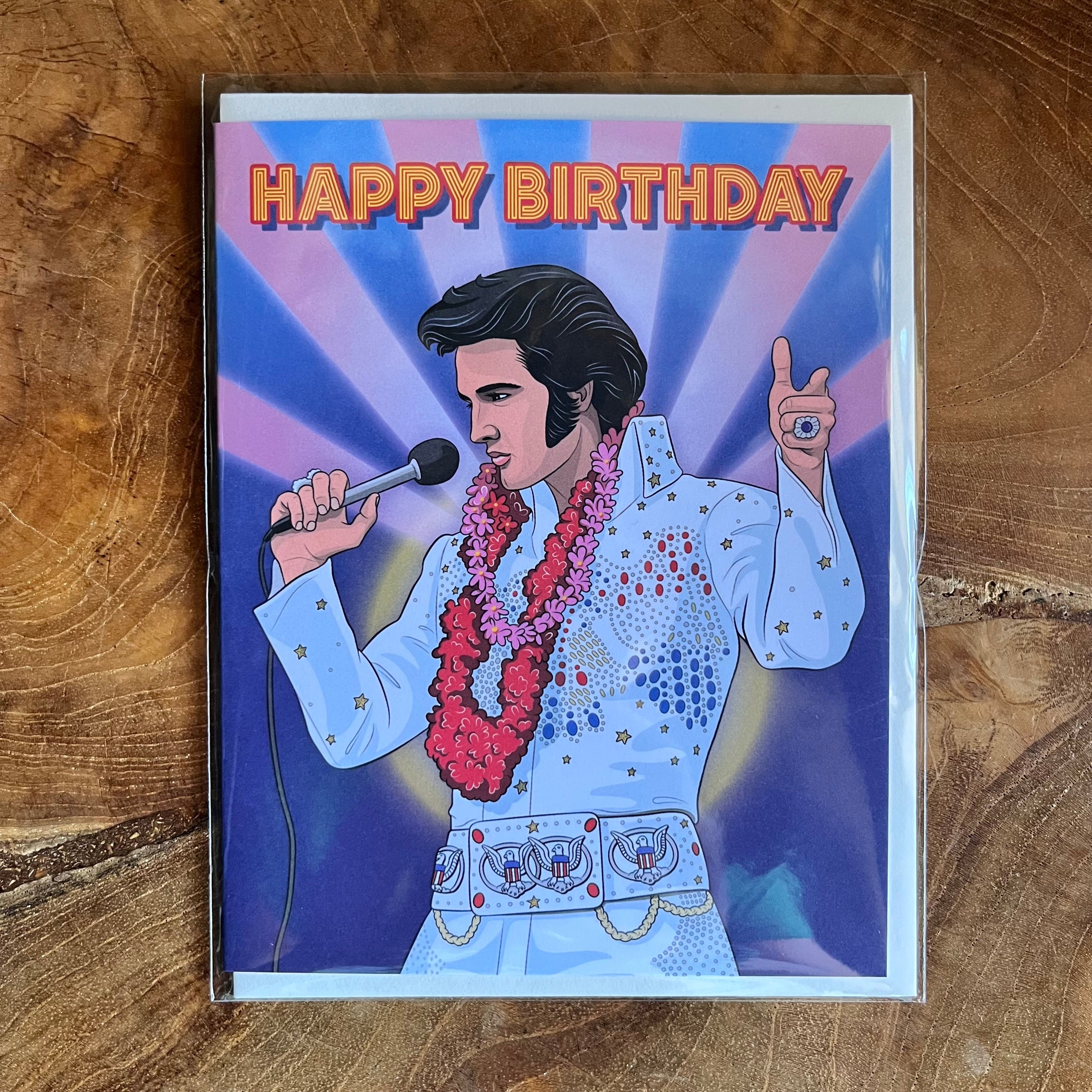 Happy Birthday Card From Elvis Elvis Presley Personalisation Birthday