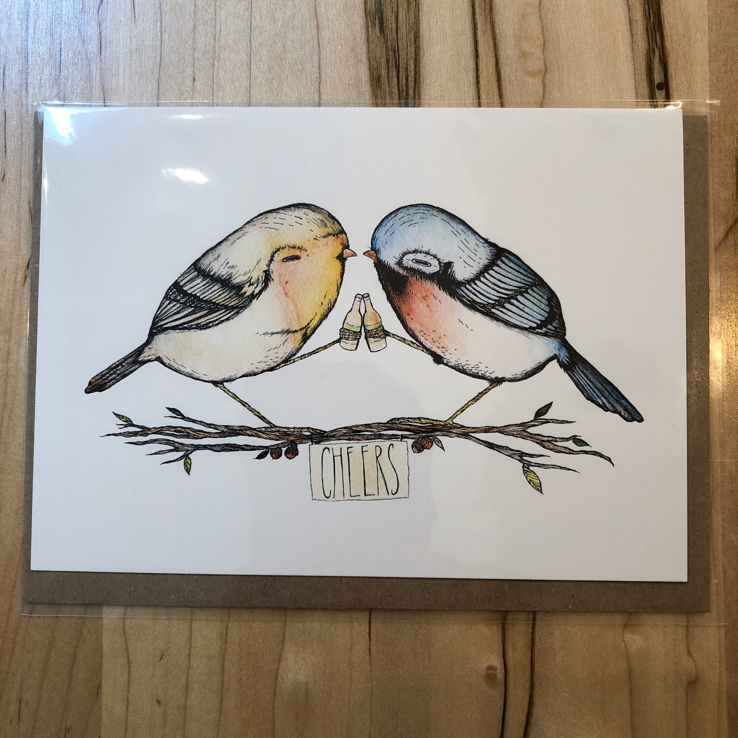 Congratulations Card-Cheers-Birds | Gifted